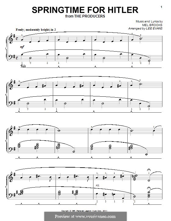 Springtime for Hitler (from The Producers) por M. Brooks em músicaNeo