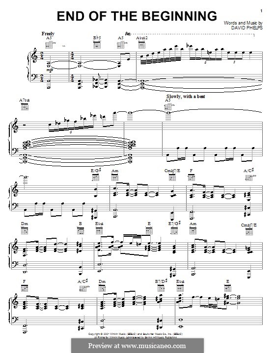 End of the Beginning por D. Phelps - Partituras on músicaNeo
