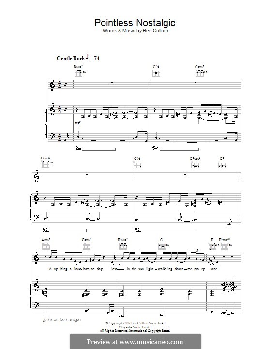 B. Cullum, J. Cullum: Pointless Nostalgic ноты на MusicaNeo