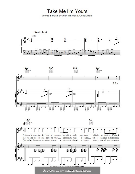 C. Difford, G. Tilbrook: Take Me I'm Yours (Squeeze) ноты на MusicaNeo