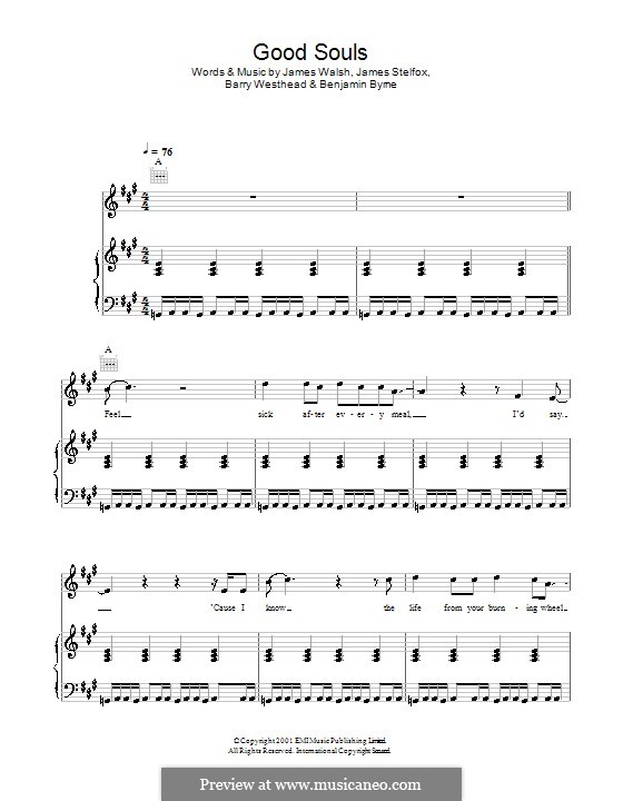 B. Westhead, B. Byrne, J. Stelfox, J. Walsh: Good Souls (Starsailor) на ...