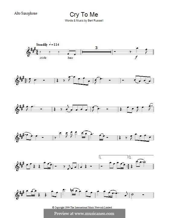 B. Russell: Cry to Me (Solomon Burke) ноты на MusicaNeo