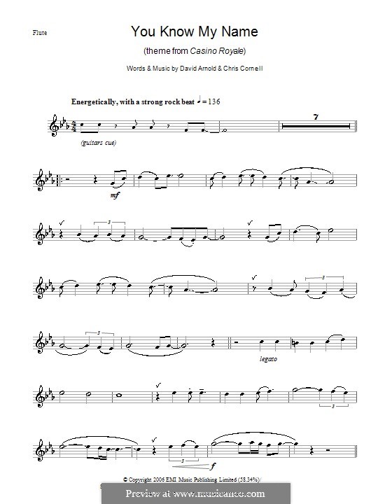 C. Cornell, D. Arnold: You Know My Name (theme from James Bond: Casino ...