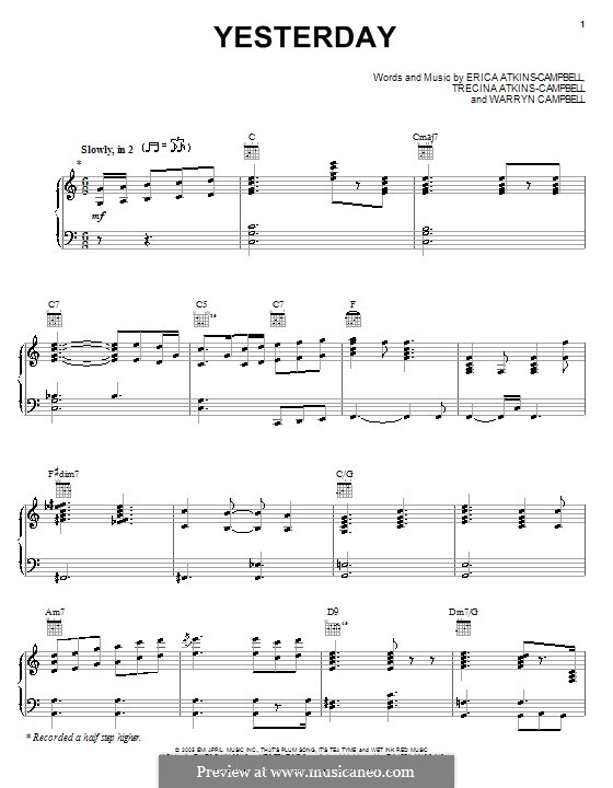 E.M. Atkins-Campbell, T. Atkins-Campbell, W. Campbell: Yesterday (Mary ...