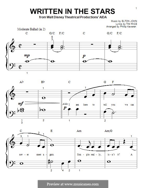 E. John: Written in the Stars ноты на MusicaNeo