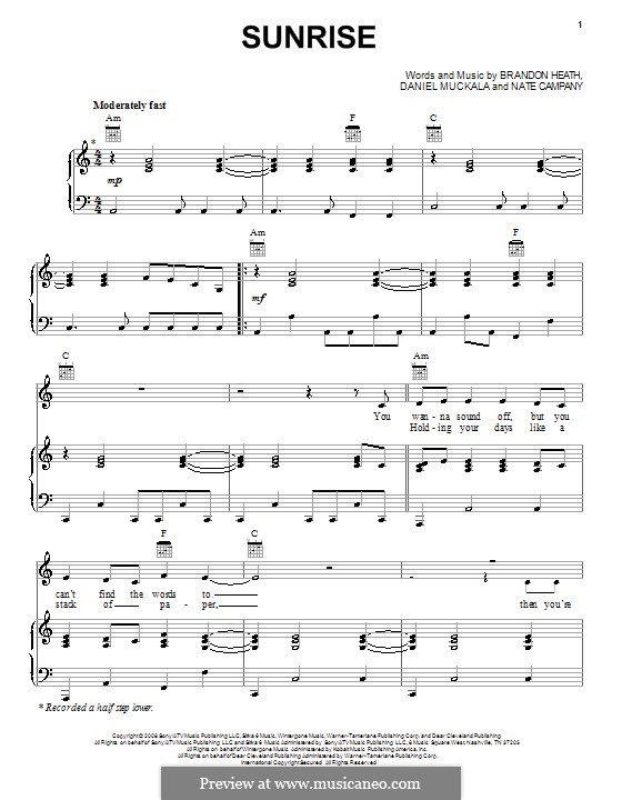 D. Muckala, N. Campany: Sunrise ноты на MusicaNeo