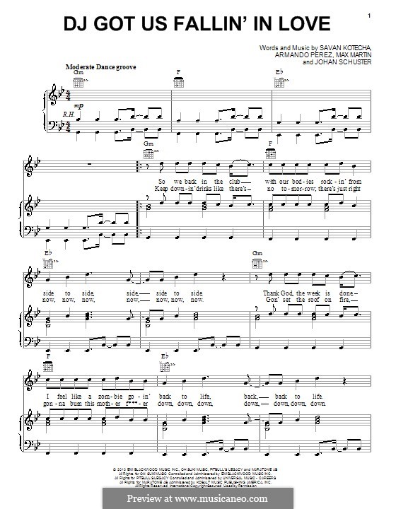 Shellback, Pitbull, Max Martin, S. Kotecha: DJ Got Us Fallin' in Love ...