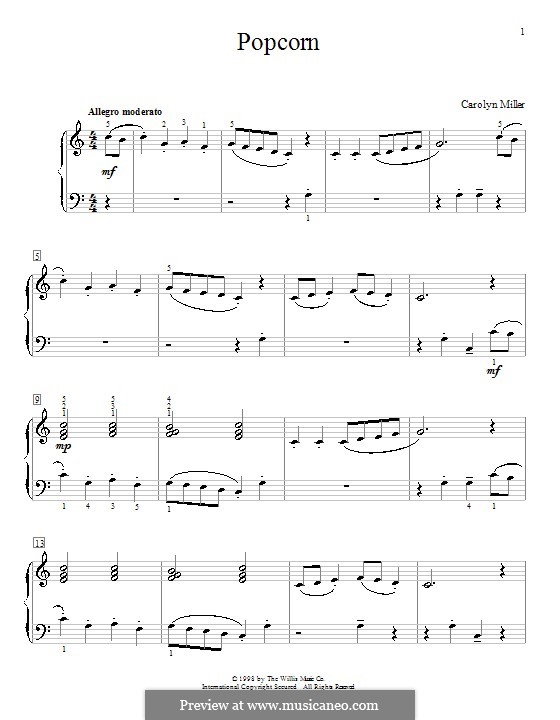 C. Miller: Popcorn ноты на MusicaNeo