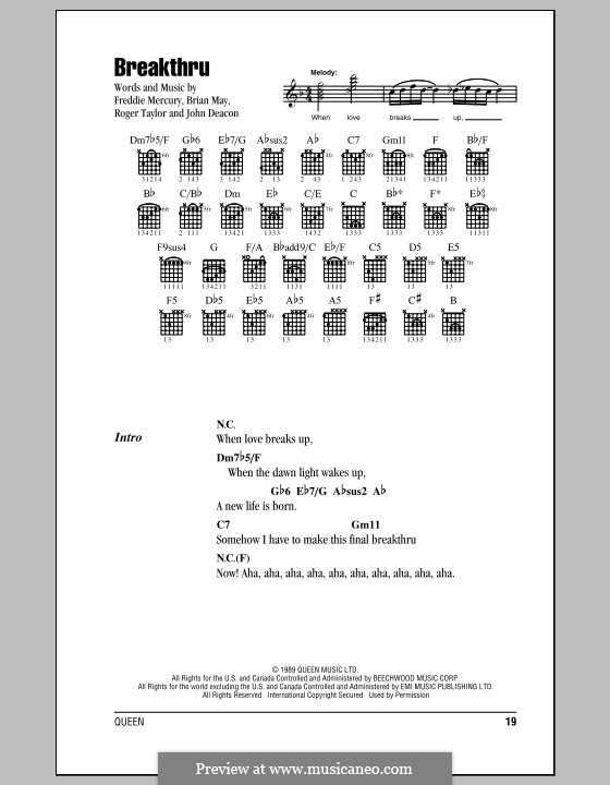 B. May, Freddie Mercury, J. Deacon, R. Taylor: Breakthru (Queen) на ...