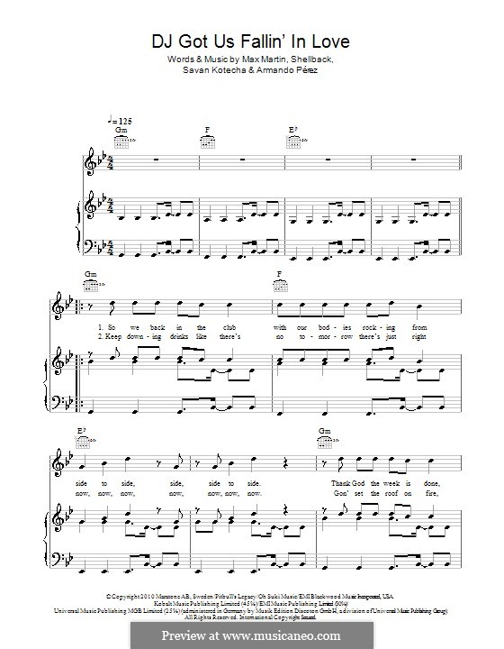 Shellback, Pitbull, Max Martin, S. Kotecha: DJ Got Us Fallin' in Love ...