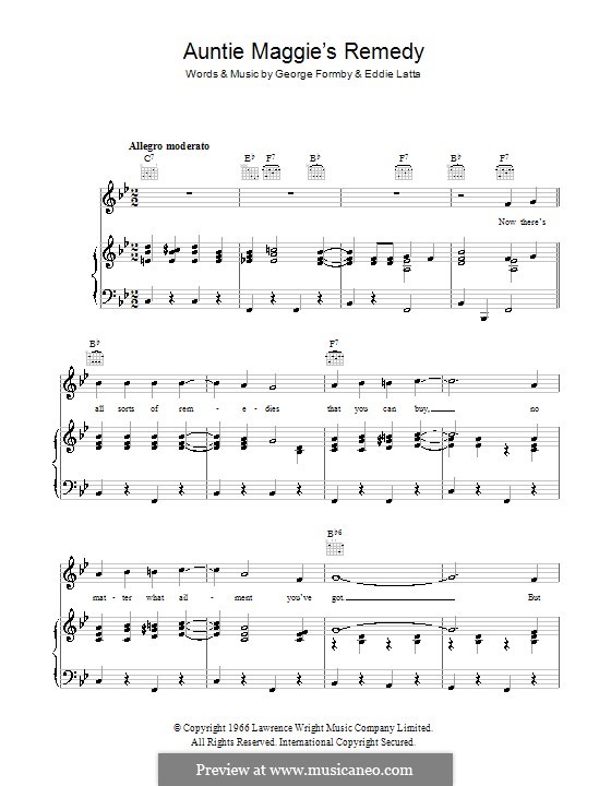 E. Latta, G. Formby: Auntie Maggie's Remedy ноты на MusicaNeo