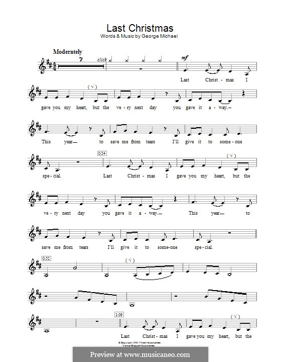G. Michael: Last Christmas (Wham!) ноты на MusicaNeo
