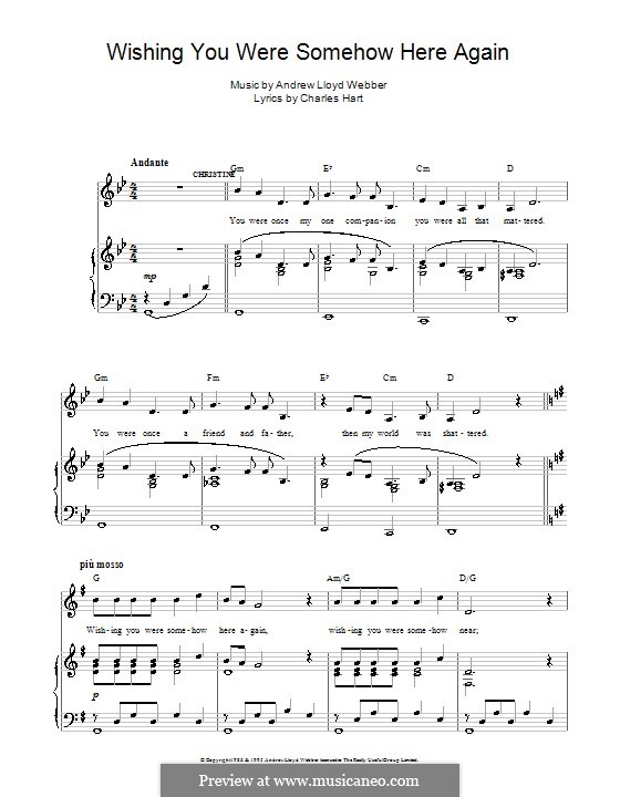 A.L. Webber: Wishing You Were Somehow Here Again (Призрак Оперы) на ...