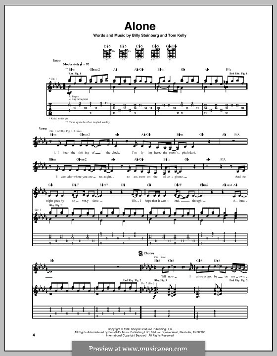 B. Steinberg, T. Kelly: Alone ноты на MusicaNeo
