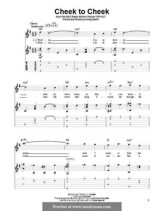 И. Берлин: Cheek to Cheek ноты на MusicaNeo