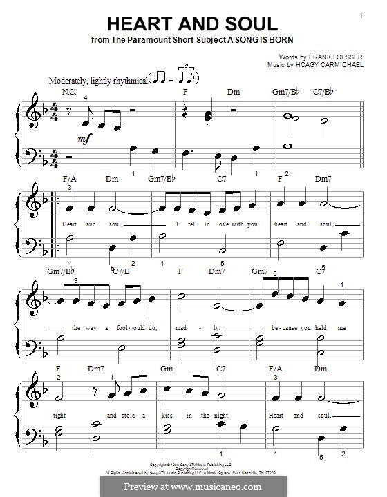 H Carmichael Heart And Soul ноты на Musicaneo 7749