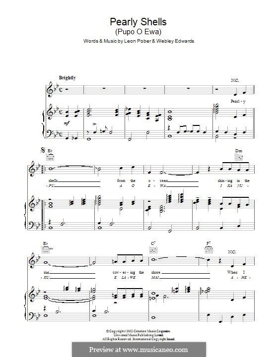 L. Pober, W. Edwards: Pearly Shells ноты на MusicaNeo