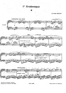 К. Дебюсси: Арабеска No.1 (Две арабески, L.66) ноты на MusicaNeo