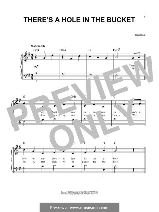 folklore: There's a Hole in My Bucket ноты на MusicaNeo
