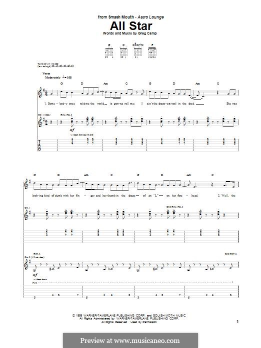 G. Camp: All Star (Smash Mouth) ноты на MusicaNeo