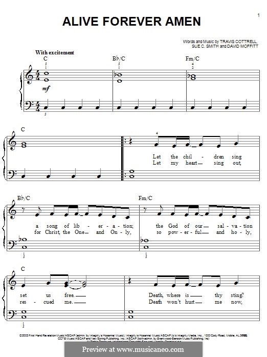 D. Moffitt, S.C. Smith, T. Cottrell: Alive Forever Amen ноты на MusicaNeo