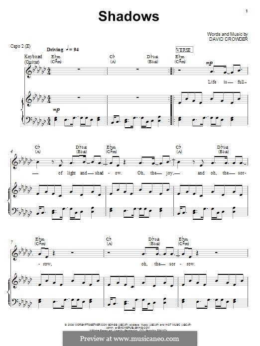D. Crowder: Shadows (David Crowder Band) ноты на MusicaNeo