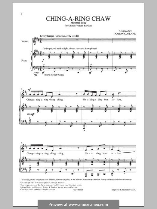 folklore: Ching-A-Ring Chaw ноты на MusicaNeo