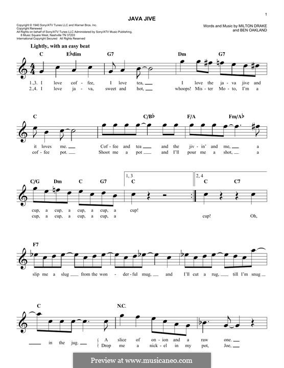B. Oakland, M. Drake: Java Jive (The Ink Spots) ноты на MusicaNeo