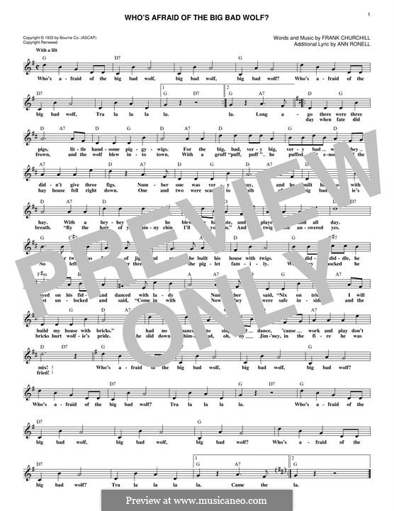 F. Churchill: Who's afraid of the big bad wolf? на MusicaNeo