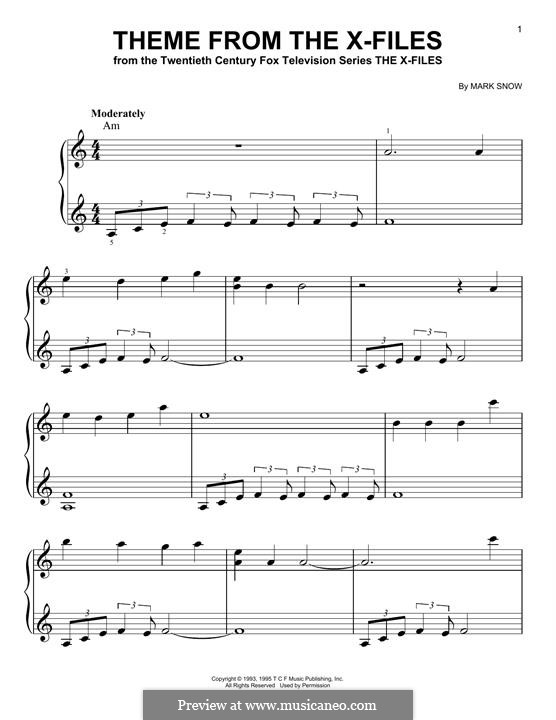 M. Snow: Theme from The X Files ноты на MusicaNeo