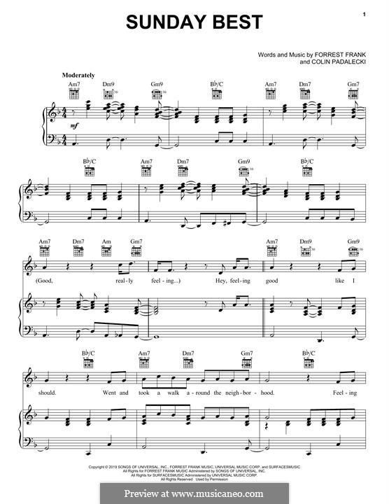 C. Padalecki, F. Frank: Sunday Best (Surfaces) ноты на MusicaNeo