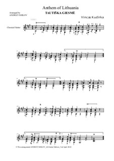 V. Kudirka: National Anthem of Lithuania ноты на MusicaNeo