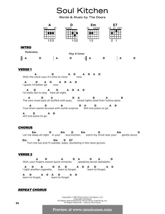 The Doors: Soul Kitchen ноты на MusicaNeo