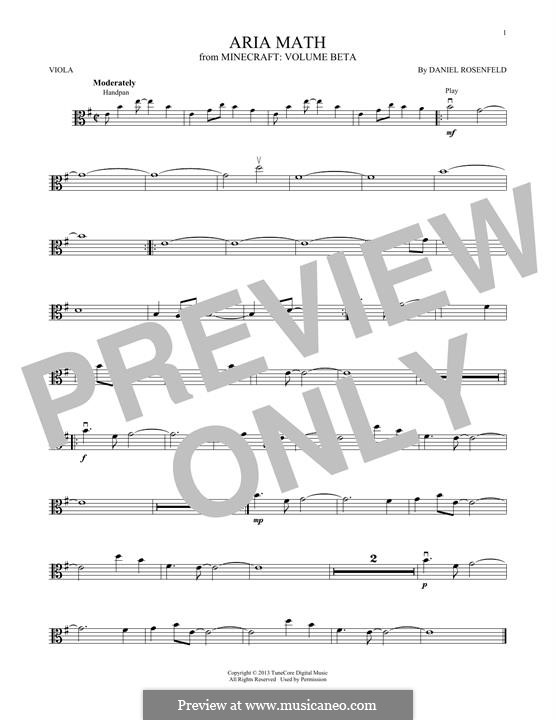 D. Rosenfeld: Aria Math (from Minecraft) (C418) ноты на MusicaNeo