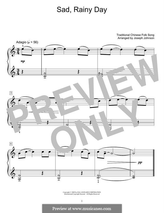 folklore: Sad, Rainy Day ноты на MusicaNeo