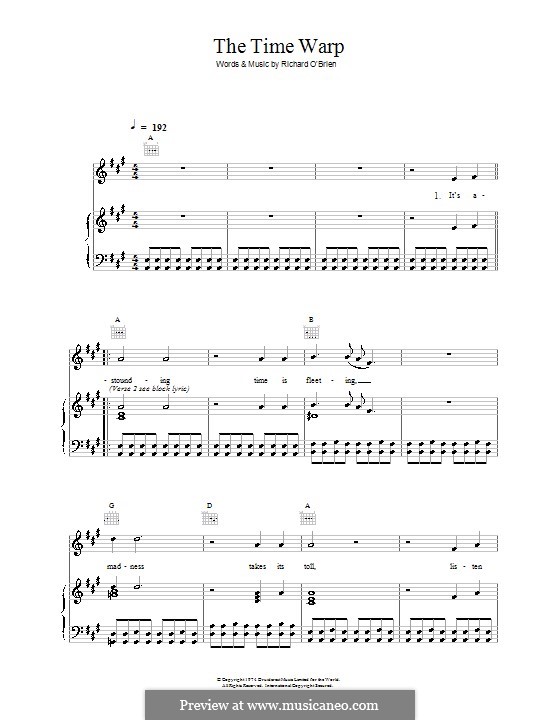 R. O'Brien: The Time Warp (from The Rocky Horror Picture Show) на MusicaNeo