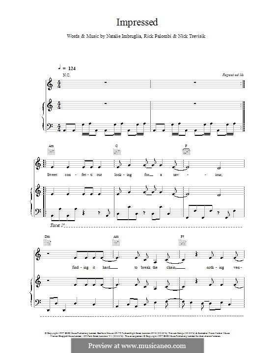 N. Trevisik, R. Palombi: Impressed (Natalie Imbruglia) ноты на MusicaNeo